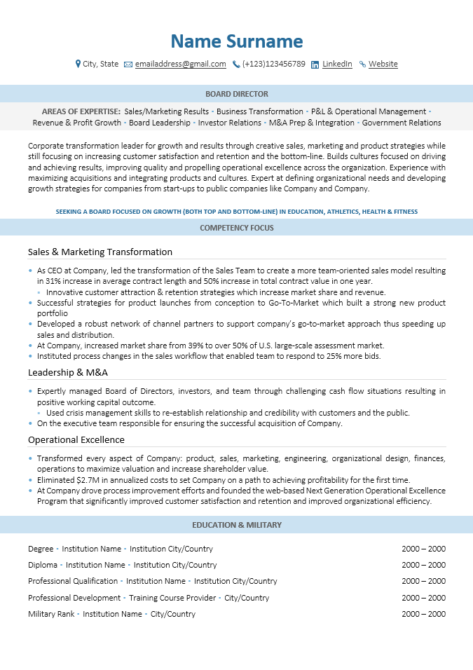 CV Templates - The CV Centre Ireland