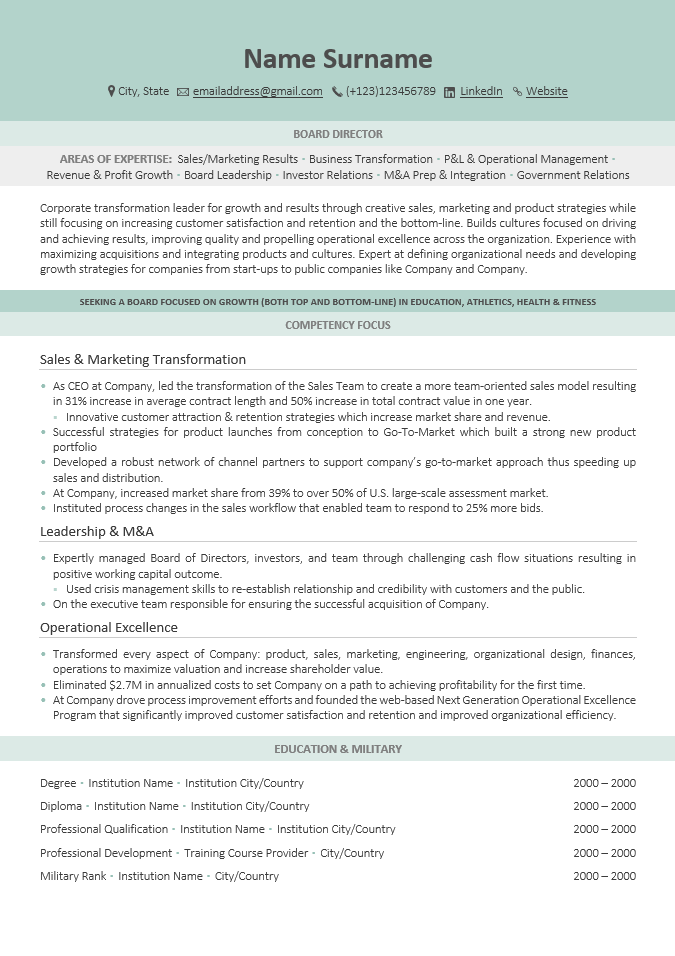 CV Templates - The CV Centre Ireland