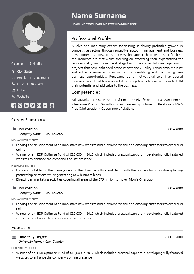 CV Templates - The CV Centre Ireland