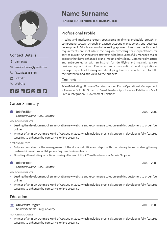 CV Templates - The CV Centre Ireland