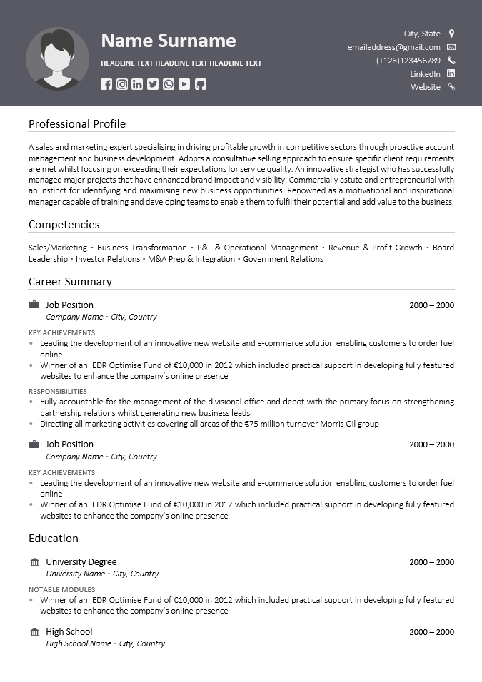 CV Templates - The CV Centre