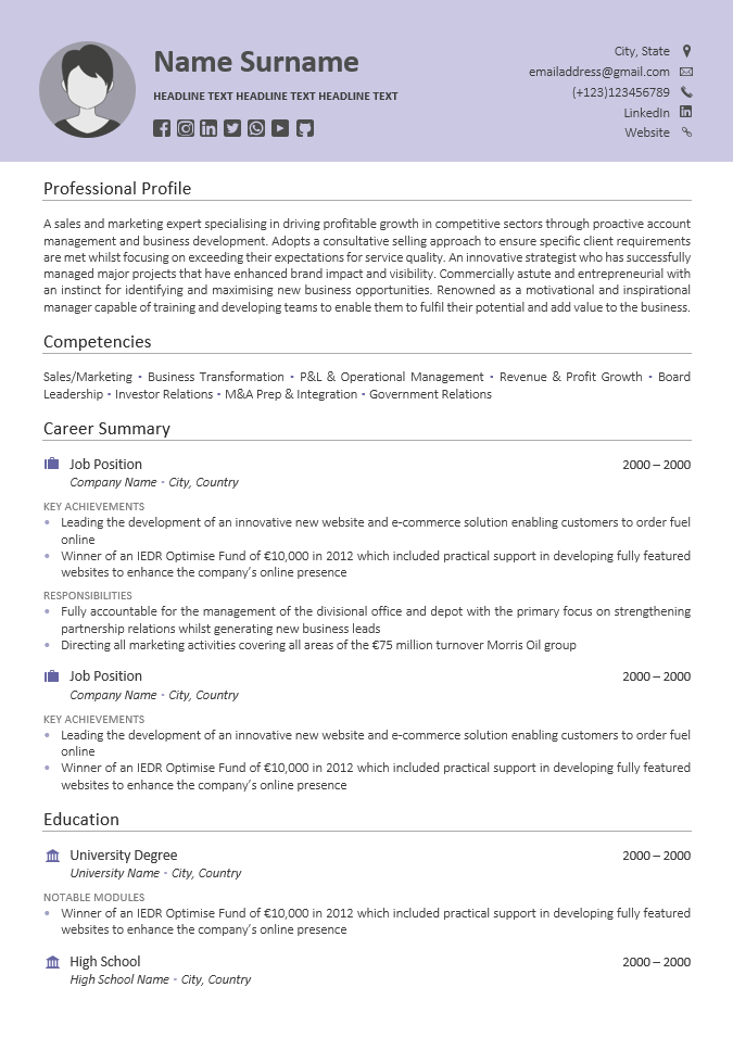 CV Templates - The CV Centre Ireland