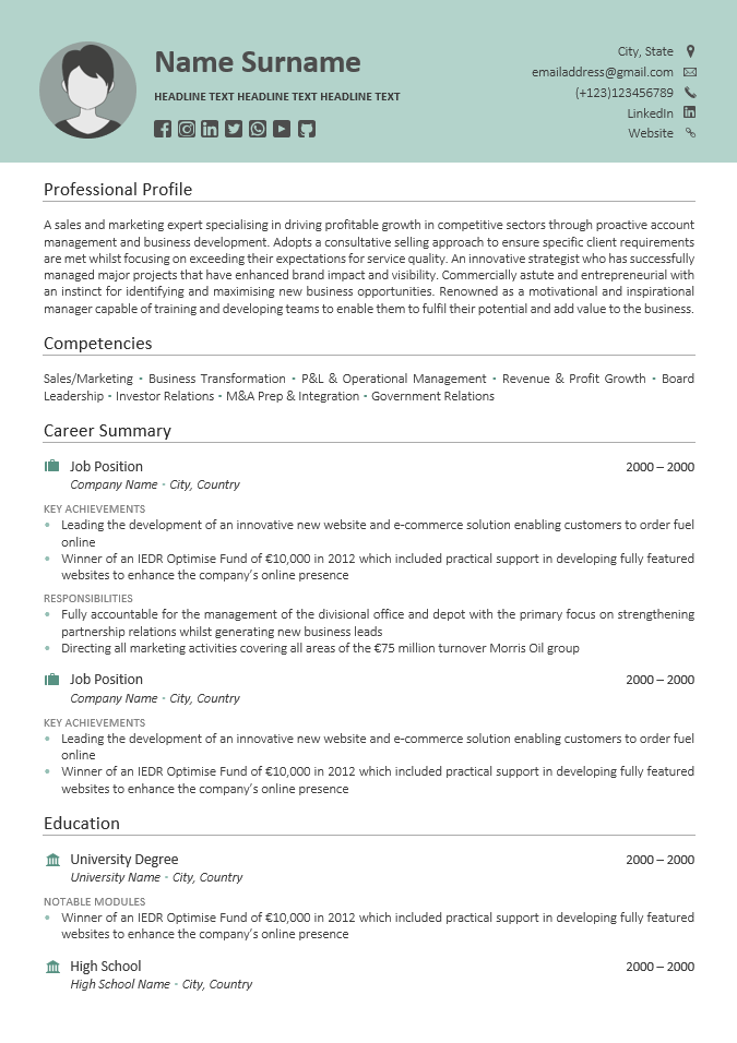 CV Templates - The CV Centre Ireland